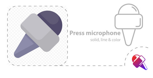 Press microphone icon Royalty Free Vector Image