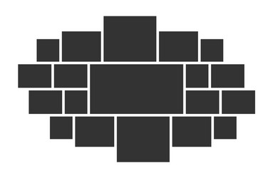 Photo collage frames template for interior design Vector Image