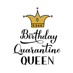 Prom queen calligraphy hand lettering with gold Vector Image