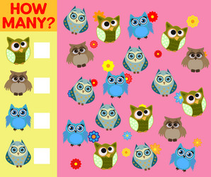 Cartoon educational counting activity game Vector Image