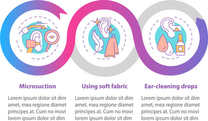 Ear health and care brochure template Royalty Free Vector