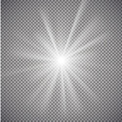 Light effect on transparent background Royalty Free Vector