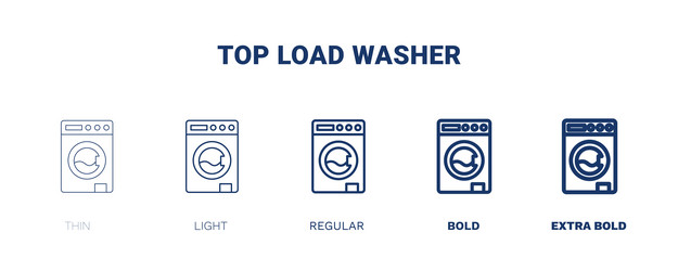 Top load washer icon thin line load washer Vector Image