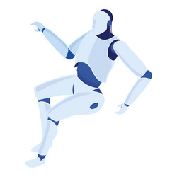 Ai robot standing Royalty Free Vector Image - VectorStock