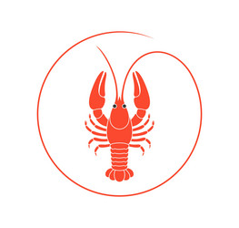 Crayfish seafood crustacean aquatic Royalty Free Vector
