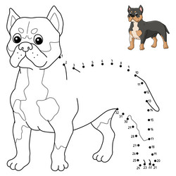 American bully dog coloring page for kids Vector Image