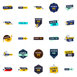 25 diverse hire me banners to get you hired Vector Image