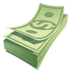 Stack of money Royalty Free Vector Image - VectorStock