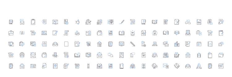 Home decor line icons collection rustic bohemian Vector Image