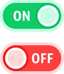 Turn on and off mode switch on and off icons Vector Image