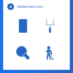 5 match icons Royalty Free Vector Image - VectorStock