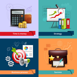 Realistic business icons business icons Royalty Free Vector