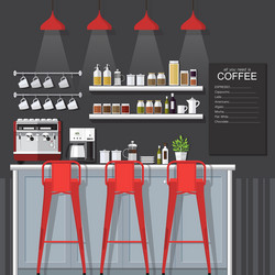 Coffee shop design Royalty Free Vector Image - VectorStock