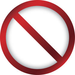Forbidden sign cross Royalty Free Vector Image
