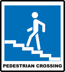 Pedestrian symbol isolated Royalty Free Vector Image