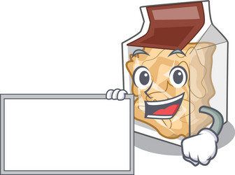 Grinning with board pork rinds isolated Royalty Free Vector