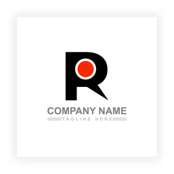 Letter r simple alphabet logo design suitable Vector Image
