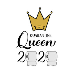 Prom queen calligraphy hand lettering with gold Vector Image