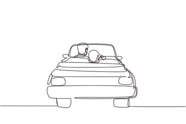 Single continuous line drawing back view loving Vector Image