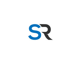 Simple typography modern letter sr logo design Vector Image