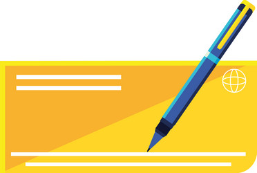 Payment bank check Royalty Free Vector Image - VectorStock