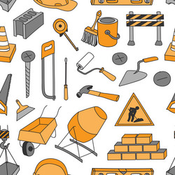 Doodle pattern construction Royalty Free Vector Image