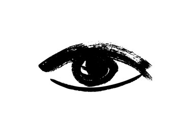 Hand drawn eye icon isolated Royalty Free Vector Image
