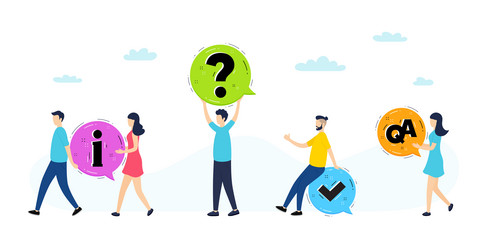 Information and question online Royalty Free Vector Image