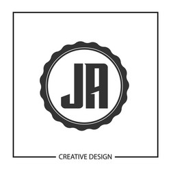 Initial letter ja logo template design Royalty Free Vector