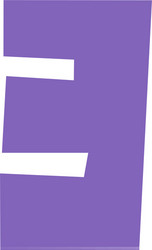 Simple font alphabet cuted from colored paper Vector Image