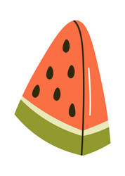 Triangle watermelon slice Royalty Free Vector Image