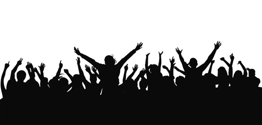 Cheering crowd at a concert Royalty Free Vector Image