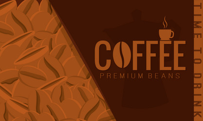 Vertical coffee quality shop poster Royalty Free Vector