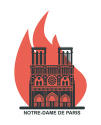 Isometric infographic notre dame de paris - hd Vector Image