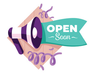 Grand opening soon announcement new shop Vector Image