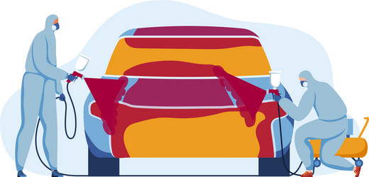 Car painting station Royalty Free Vector Image