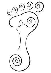 Left foot footprint outline high quality Vector Image