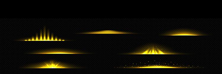 Light dividers rainbow sunshine glow effect line Vector Image