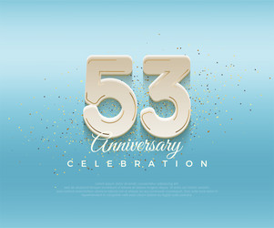 Modern number 53rd elegant anniversary Royalty Free Vector