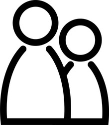 Two people icon symbol of group or pair Royalty Free Vector