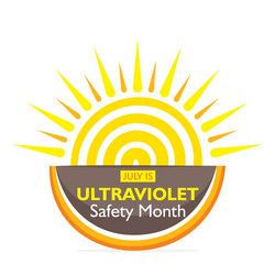 Ultraviolet safety month awareness poster Vector Image