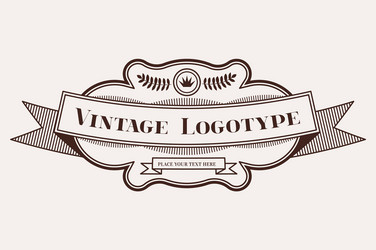 Vintage old style logo icon template Royalty Free Vector