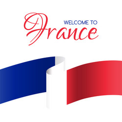 French flag heart shaped ribbon Royalty Free Vector Image