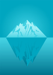 Full big iceberg in the sea Royalty Free Vector Image