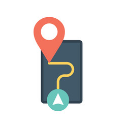 Distance icon location road route gps Royalty Free Vector