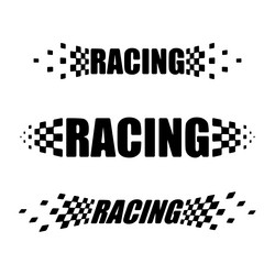 Different lines flags words set Royalty Free Vector Image