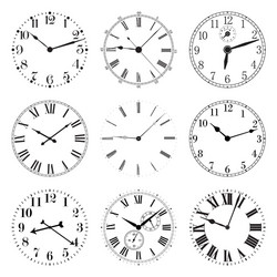 White clock Royalty Free Vector Image - VectorStock