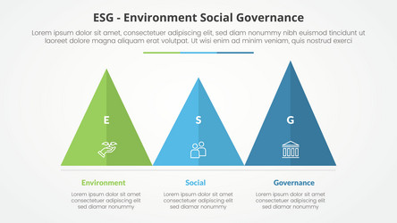Esg frameworks infographic concept for slide Vector Image