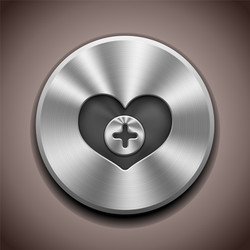 Metal button icon Royalty Free Vector Image - VectorStock