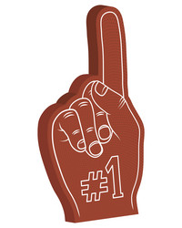 Number one sport glove Royalty Free Vector Image